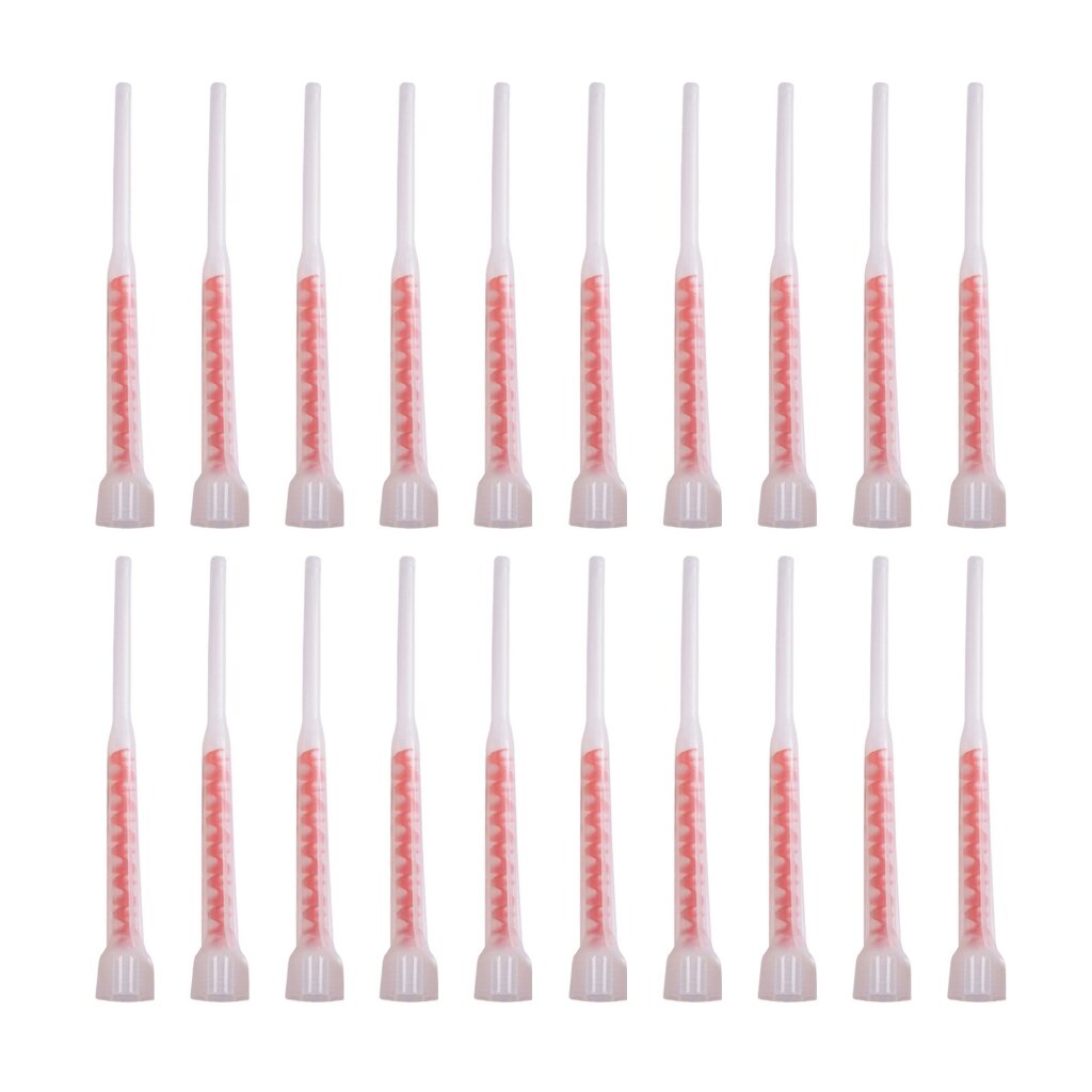 Упаковка из 20 статических смесителей для инъекционных картриджей, смеситель Redness Plus FIS, инструмент для смешивания однородного раствора