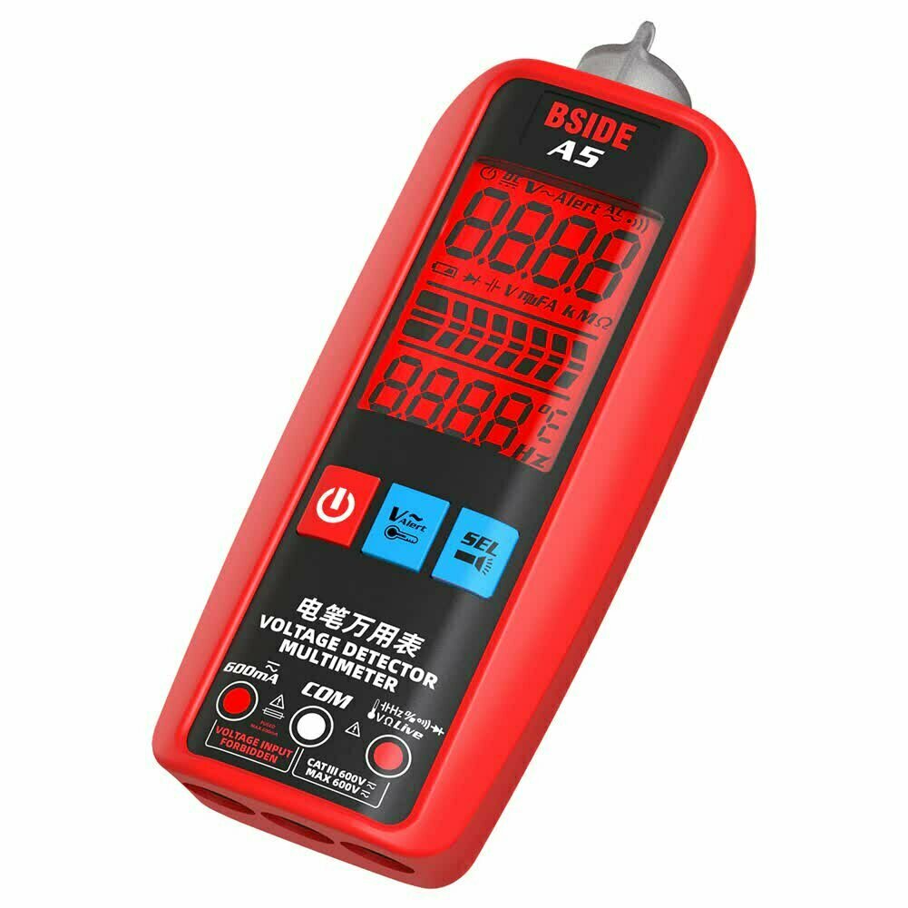 Мультиметр BSIDE A5，Интеллектуальный цифровой мультиметр, универсальный измеритель защиты от ожогов