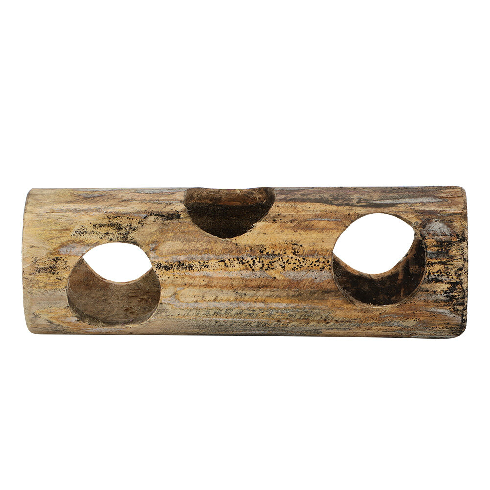 Бамбуковая игрушка в форме туннеля для хомяков для домашних животных, подходит для игр и шлифования зубов, подходит для хомяков среднего размера