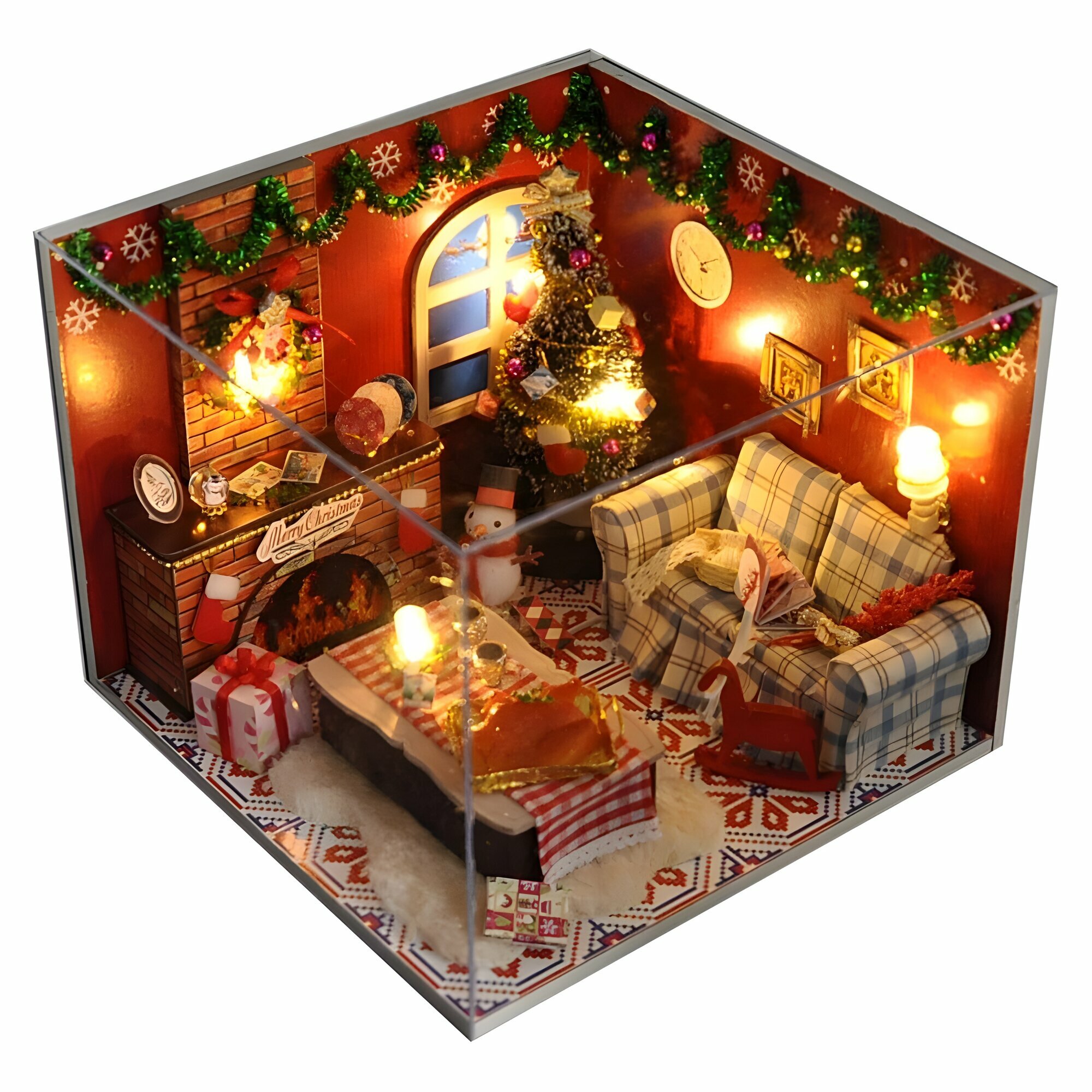 Сборная модель домика Tianyu DIY TW8 Nordic Time 3D-пазл, дерево, сборка без клея, с пылезащитным чехлом, коричневый