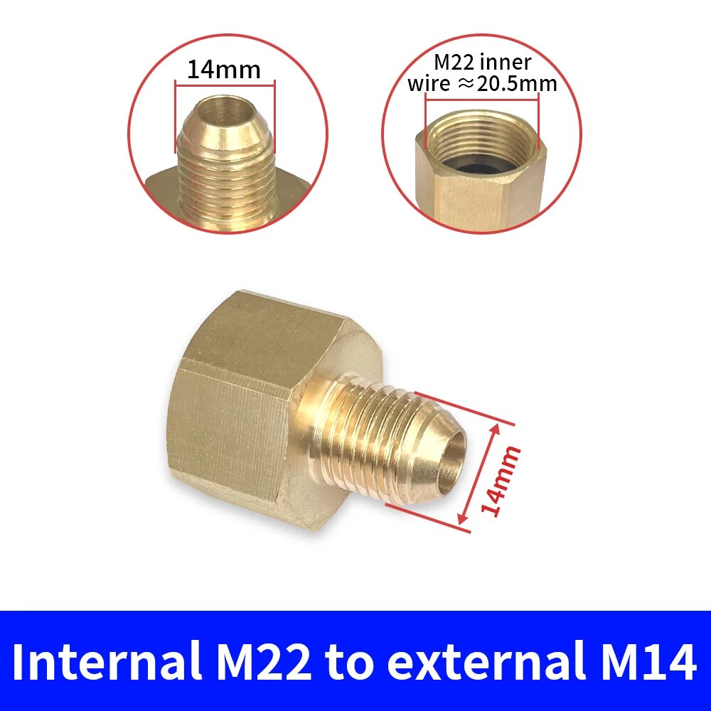 Переходник мойки высокого давления M22 на M14, Цвет: 2.14