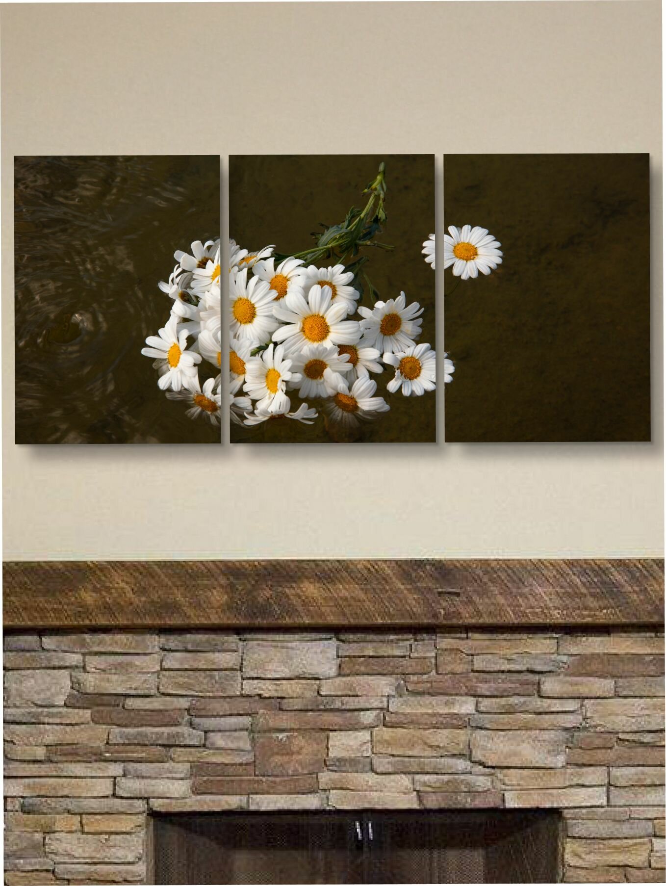 Картина Полевой букет природы модульная 50x70см 3шт.