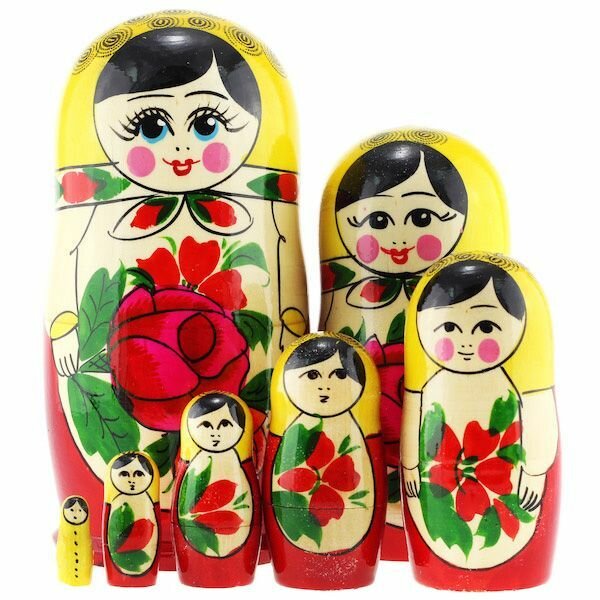 Матрешка семеновская В платке 7 кукол