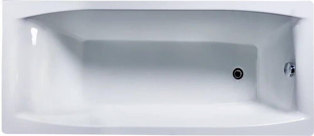 Чугунная ванна Универсал Эталон 170x70, на ножках, 195 л, пристенная, прямоугольная, белая, в современном стиле