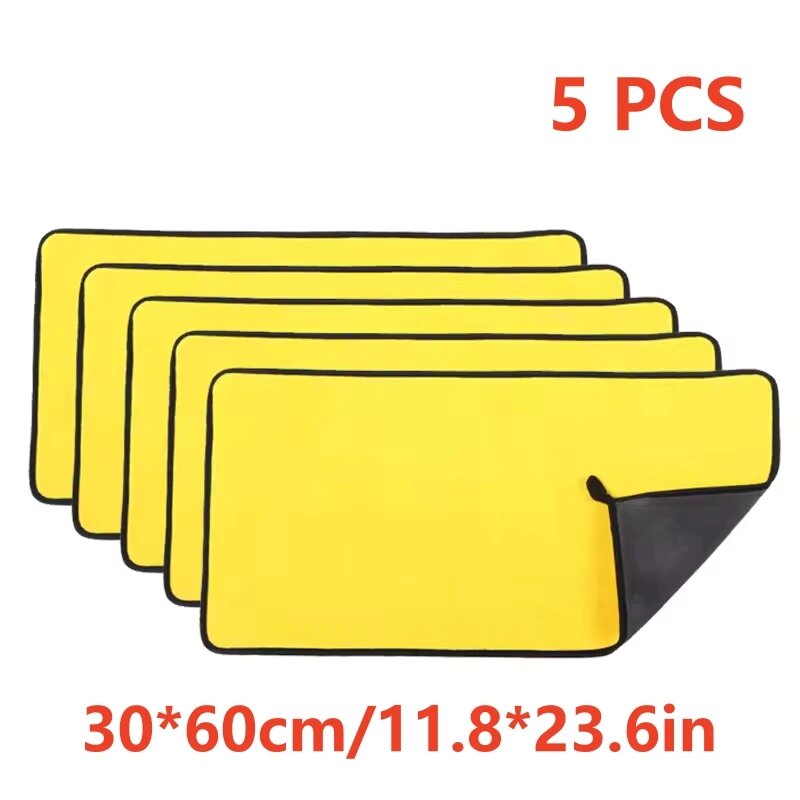 5 шт. Полотенца из микрофибры 30x60 см, XCJ080, желтые