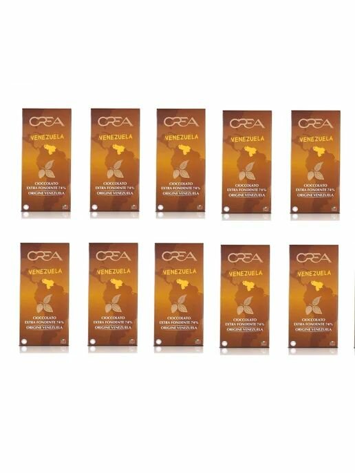 CREA Шоколад Origine Venezuela горький 74% какао, 100г, 10 шт.