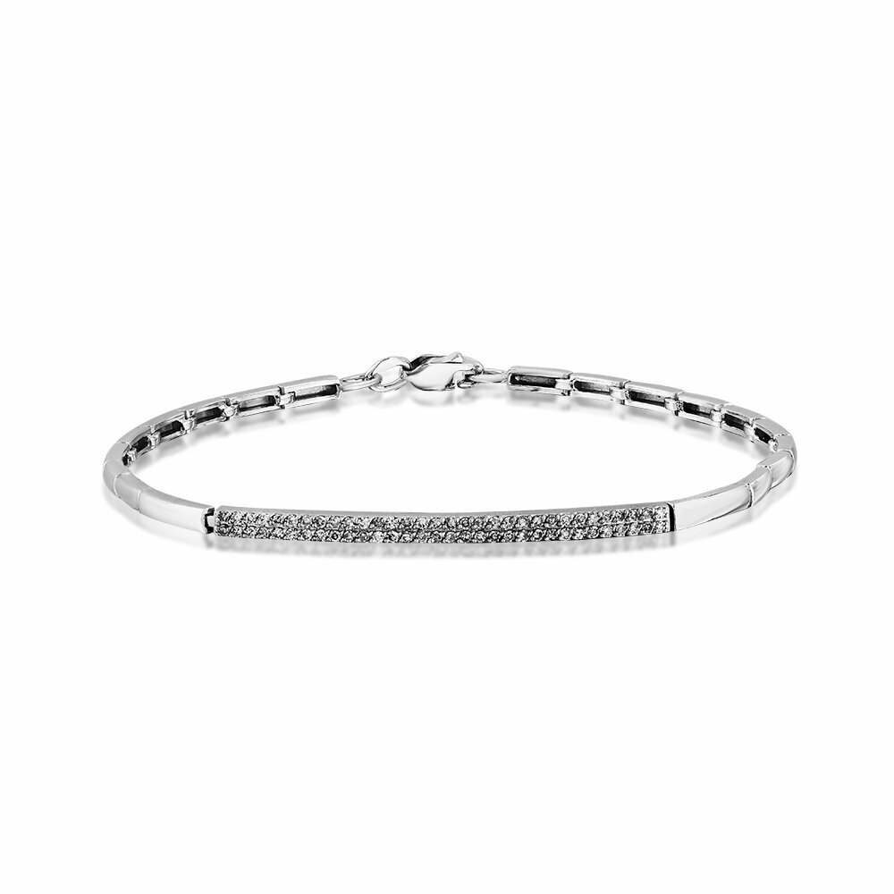 Браслет, красное золото, 585 проба, бриллиант