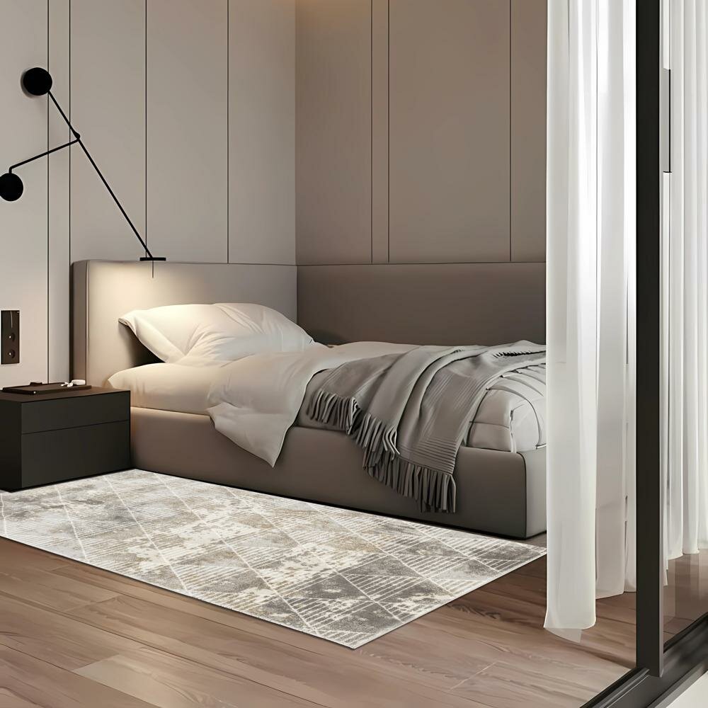 Ковер Белка Визион 100x200 см полипропилен 83120_25354 цвет серый