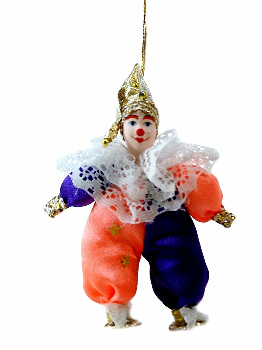 Кукла фарфоровая на елку Гномик