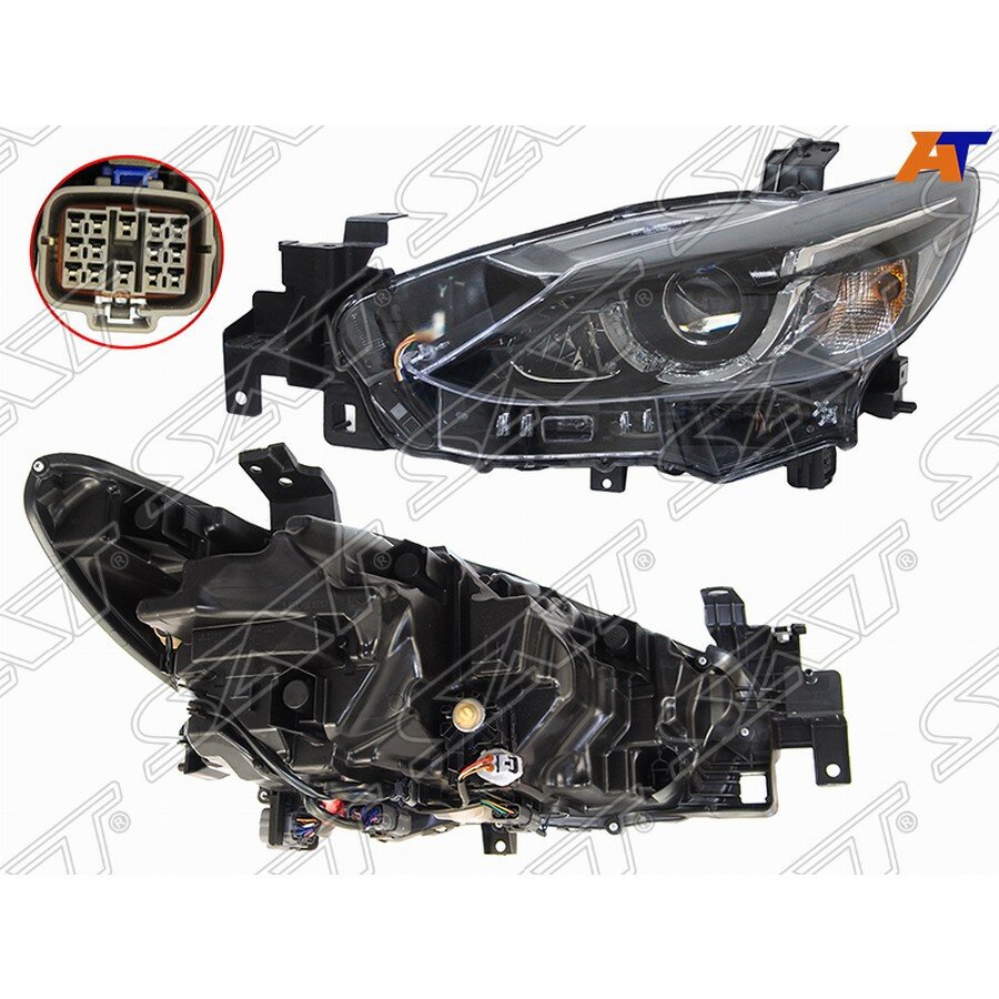 Фара Mazda 6 15-18 / Atenza 15-18 (Слева/ LED) от официального дистрибьютора, SAT, артикул ST2161172L