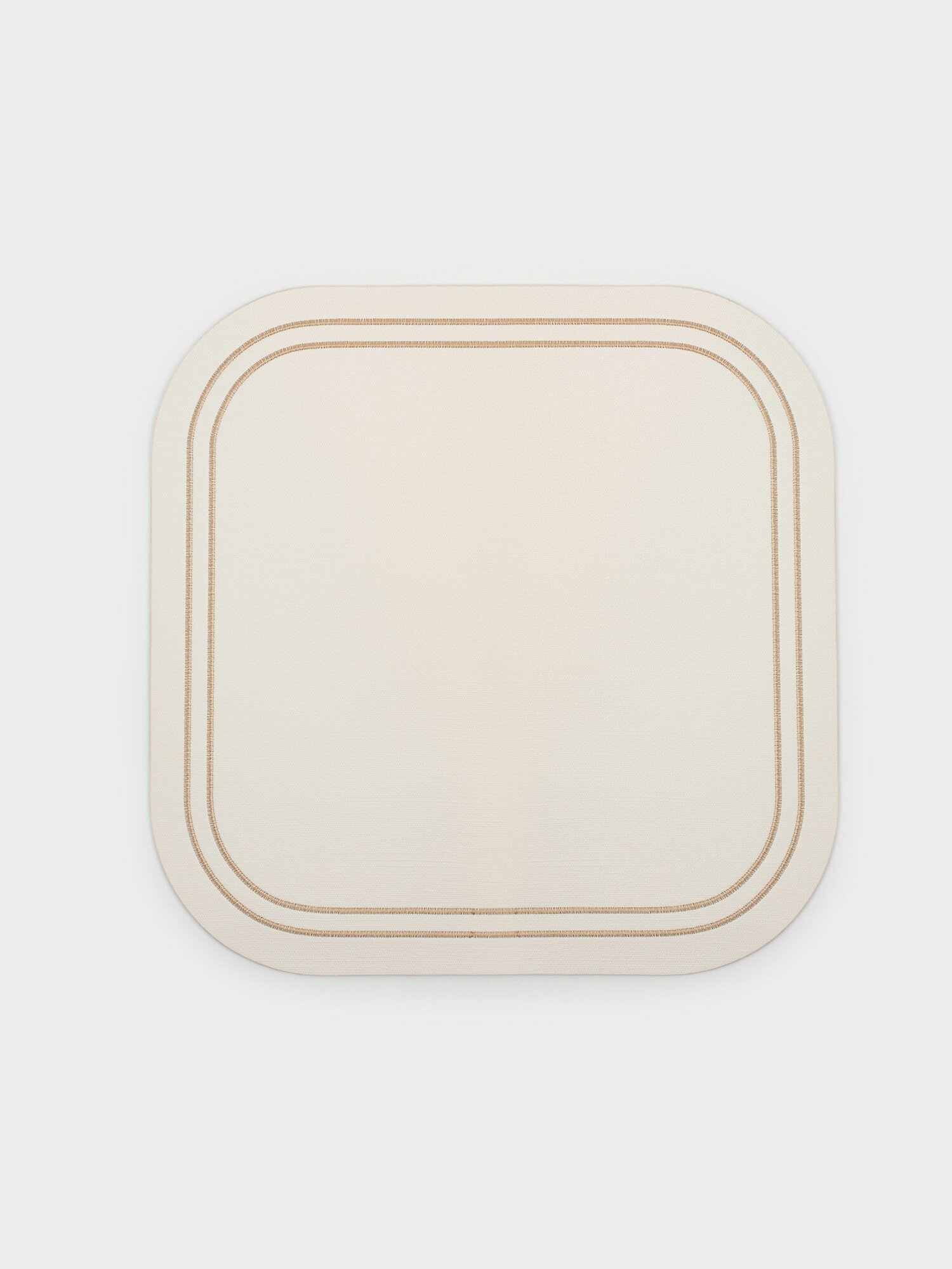 Салфетка под приборы, 33х33 см, ПВХ/полиэстер, квадратная, молочная, Rock vintage