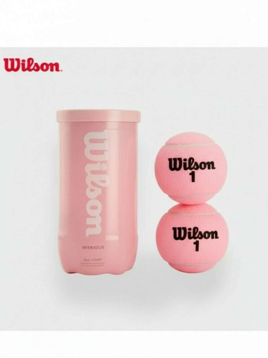 Теннисные мячи Wilson Intrigue, розовые, герметичная упаковка, 2 шт