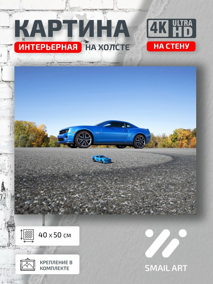 Картина на холсте интерьерная 40 на 50 на стену Асфальт Car для кабинета авто дизайн декор