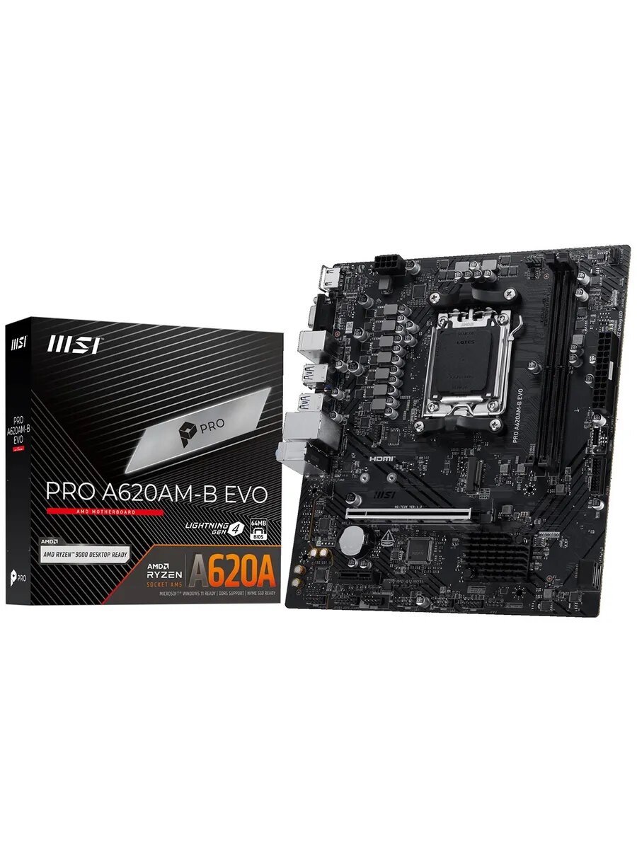 Материнская плата PRO A620AM-B EVO AM5 AMD A620A mATX RTL