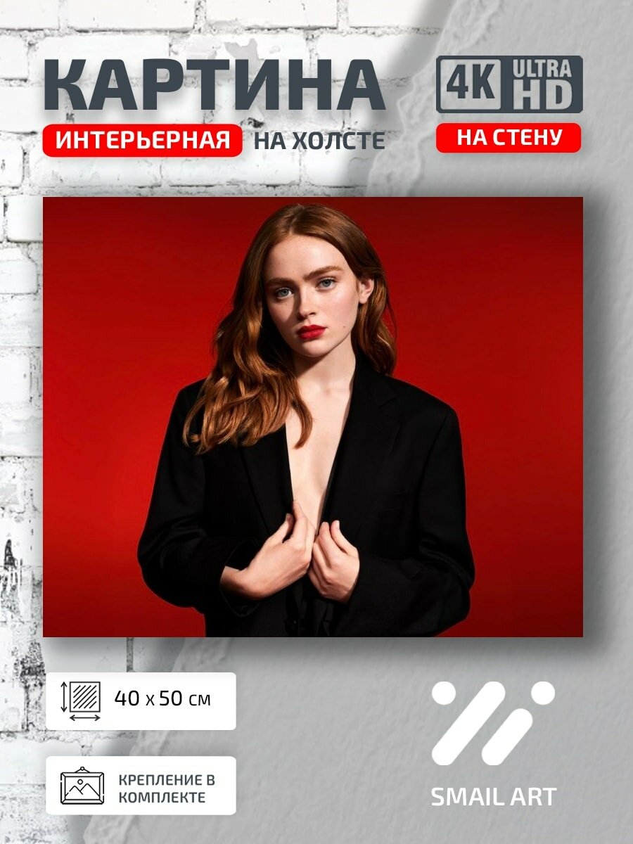 Картина на холсте интерьерная 40 на 50 на стену Красный фон для гостиной атмосфера