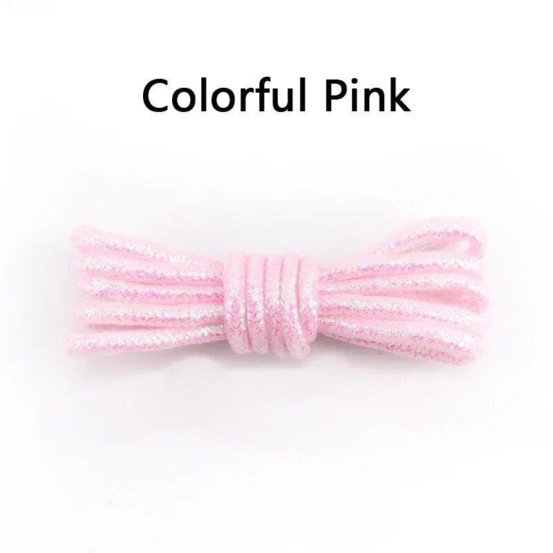Розовые круглые шнурки для обуви 120 см, Colorful Pink