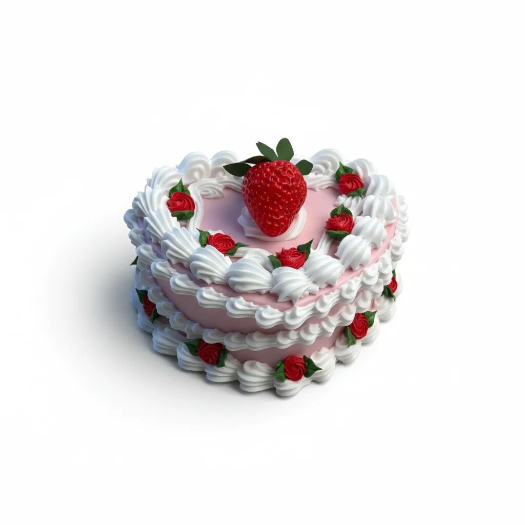 Белая двухслойная шкатулка для украшений в форме сердца, strawberry