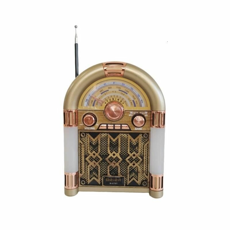 Ретро радиоприемник с Bluetooth, Золотой