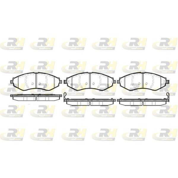Колодки тормозные передние дисковые комплект Chevrolet Daewoo Fiat, ROADHOUSE 2645.22 (1 шт.)