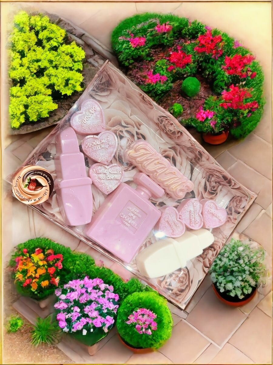 Набор "Духи Маме", шоколад, 5 вкусов, фигурный, для детей от 5 лет