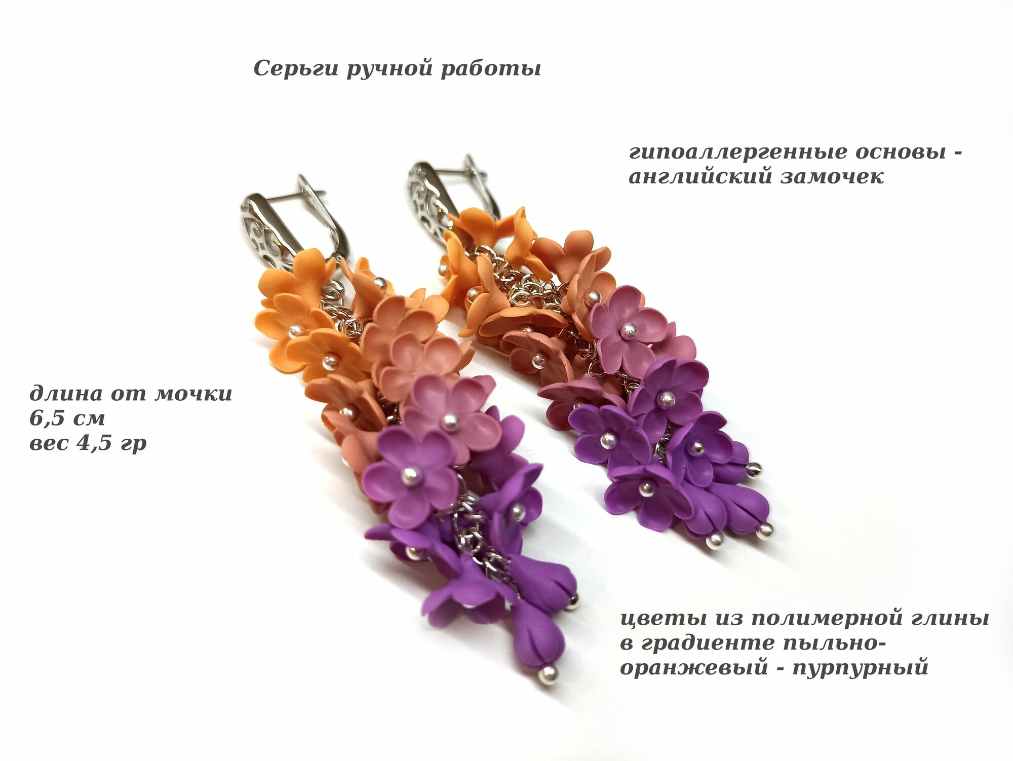 Серьги цепочки