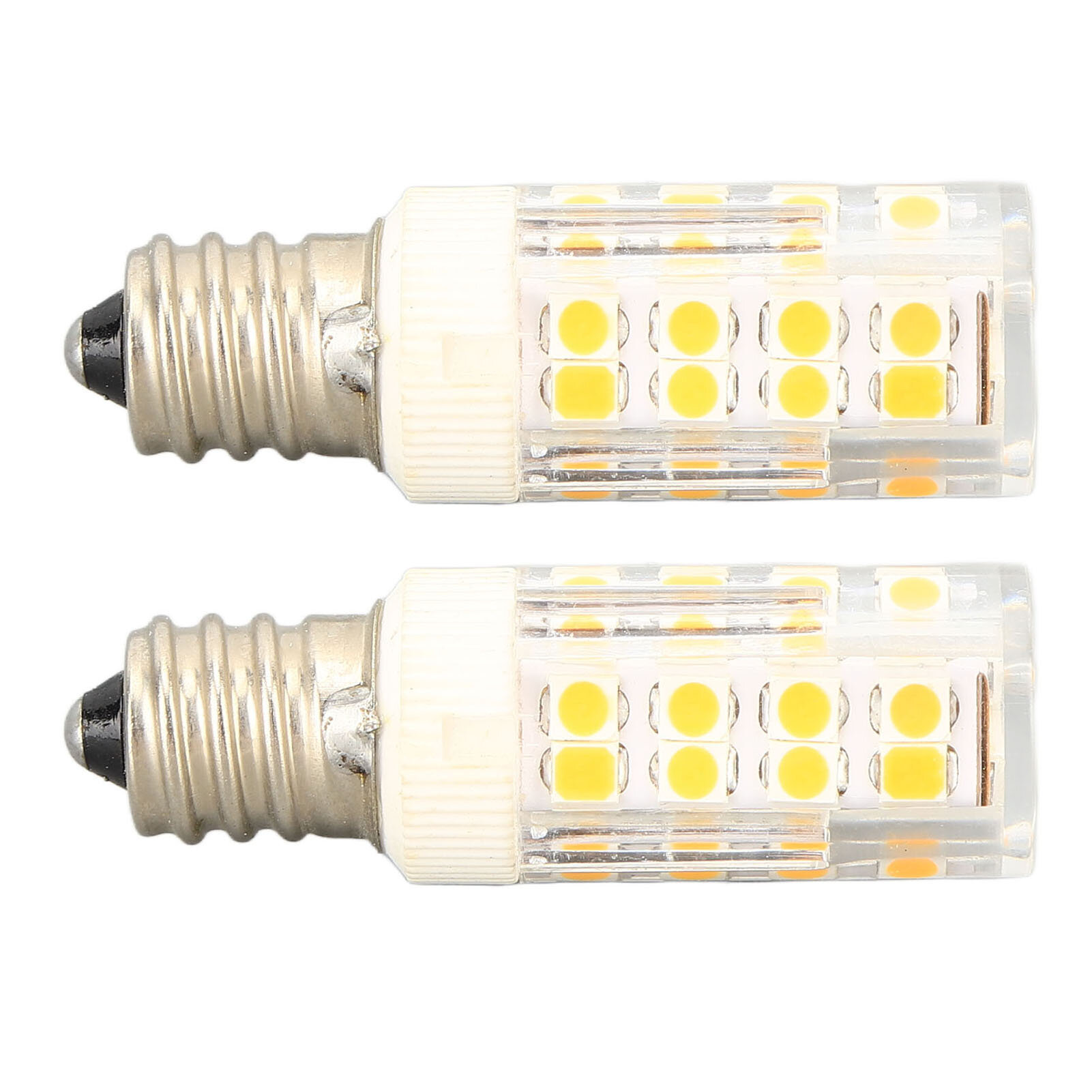 2 шт. E12 светодиодная лампа с регулируемой яркостью ПК 52 светодиода 5 Вт 100‑130 В светодиодная лампа-канделябр для потолочного вентилятора Соляная лампа Теплый свет