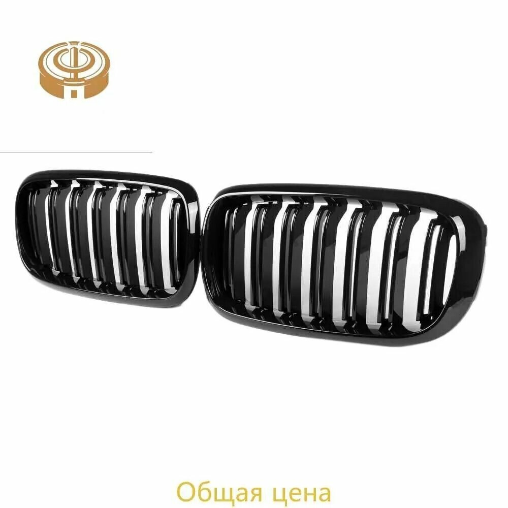 OZ03M Решетка радиатора с двойными планками Sport Grill для BMW X5 F15 X6 F16 X5M F85 X6M F86 2013-2019 (черный глянец)