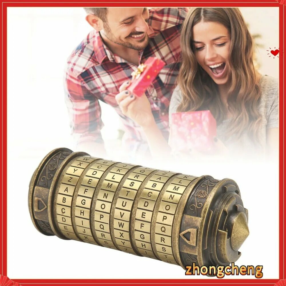 Алфавитный кодовый замок из классического и элегантного цинкового сплава DIY для хранения ювелирных изделий с ключом