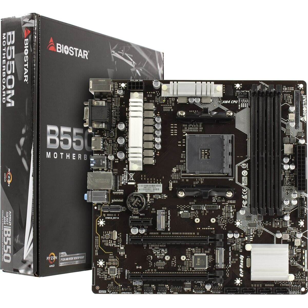 BioStar B550MX/E PRO (RTL) AM4 B550 2xPCI-E Dsub+DVI+HDMI GbLAN SATA MicroATX 4DDR4