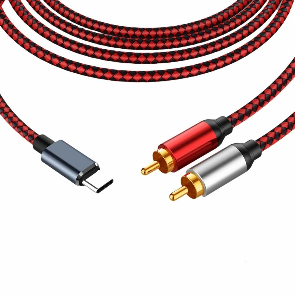 Кабель USB-C 2RCA для аудио, 5m