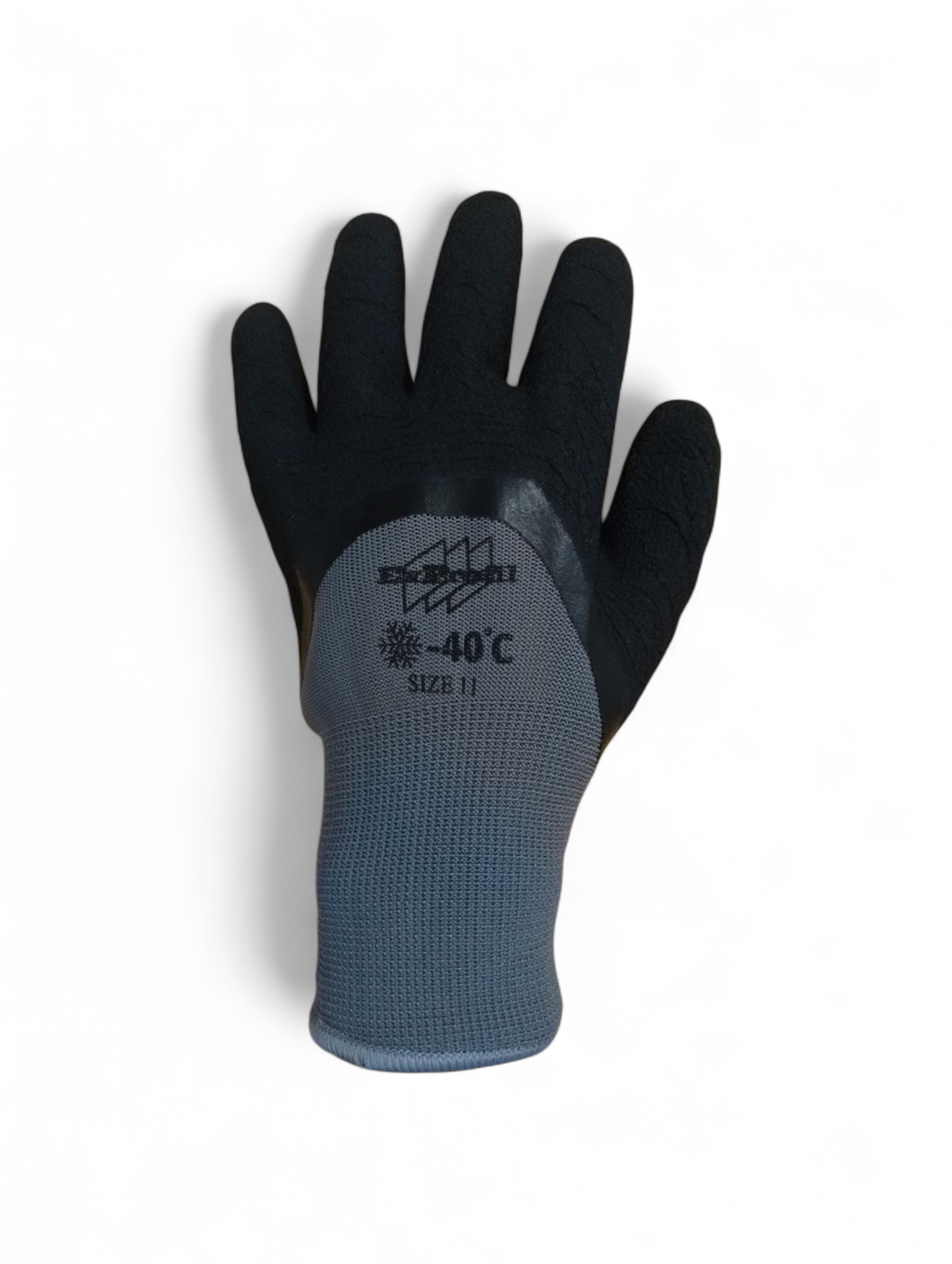 Перчатки (1пара) утепленные 1/2 облив серо-черные