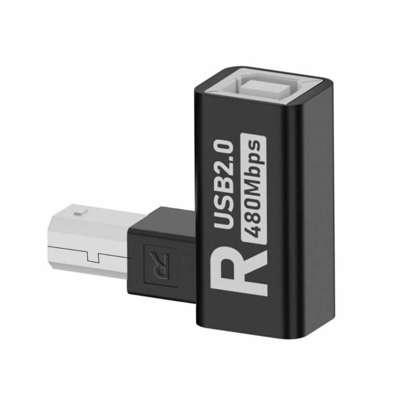 Универсальный разъем USB2.0 B для подключения музыкальных инструментов к принтеру-правый изгиб