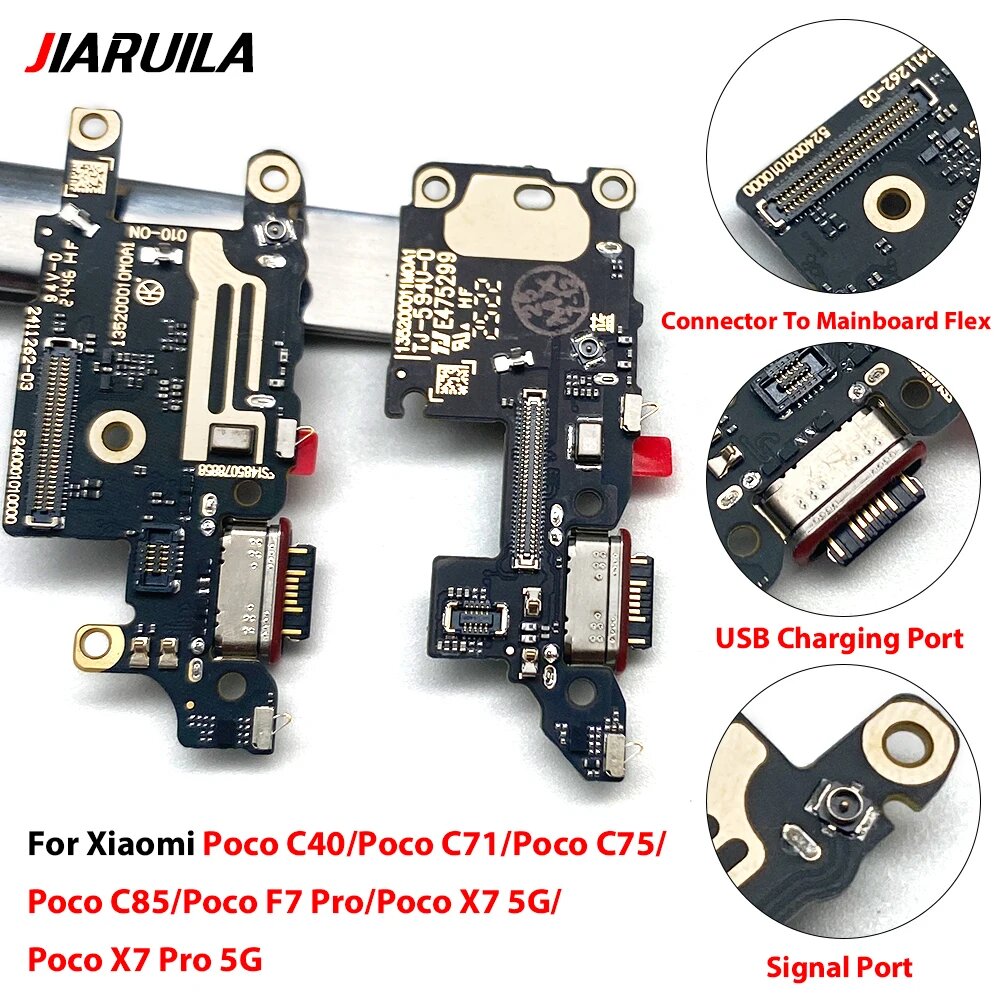 USB-порт, зарядное устройство, док-станция, разъем, гибкий кабель для зарядки, микрокабель для Xiaomi Poco C40 C61 C71 C75 C85 F7 Pro X7 Pro 5G
