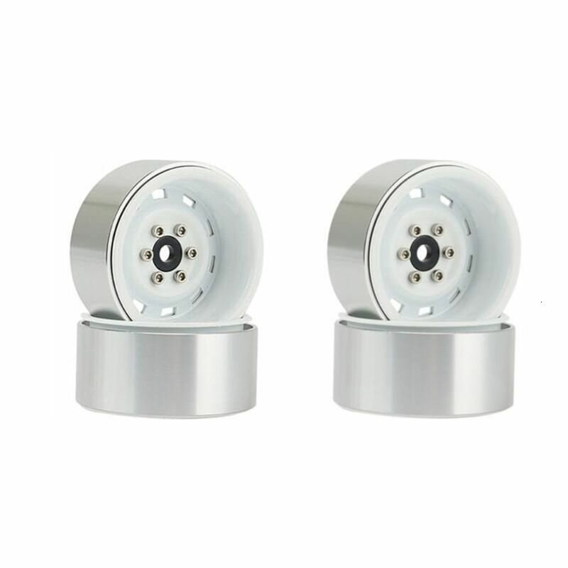 RC универсальная 5-слотная 1,9-дюймовая штампованная стальная пластина с металлическим замком ступицы колеса небольшими квадратными отверстиями 10 отверстий-белый