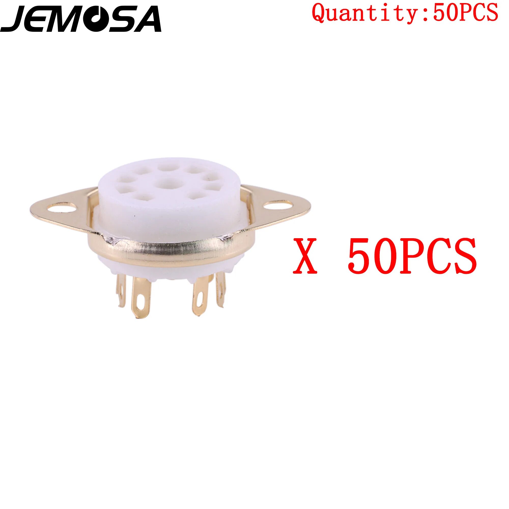 Керамические 9-контактные гнезда JEMOSA GZC9-D, Gold Plated, 50шт