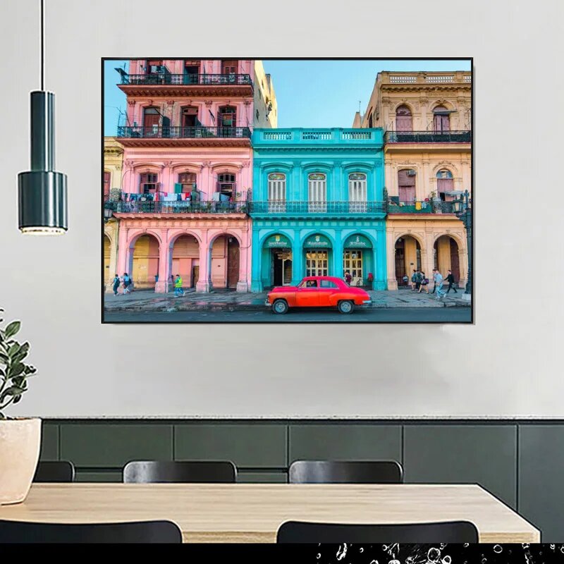 Картины Кубы на холсте Бирюзовый, 202212-15, 20X30CM No Frame