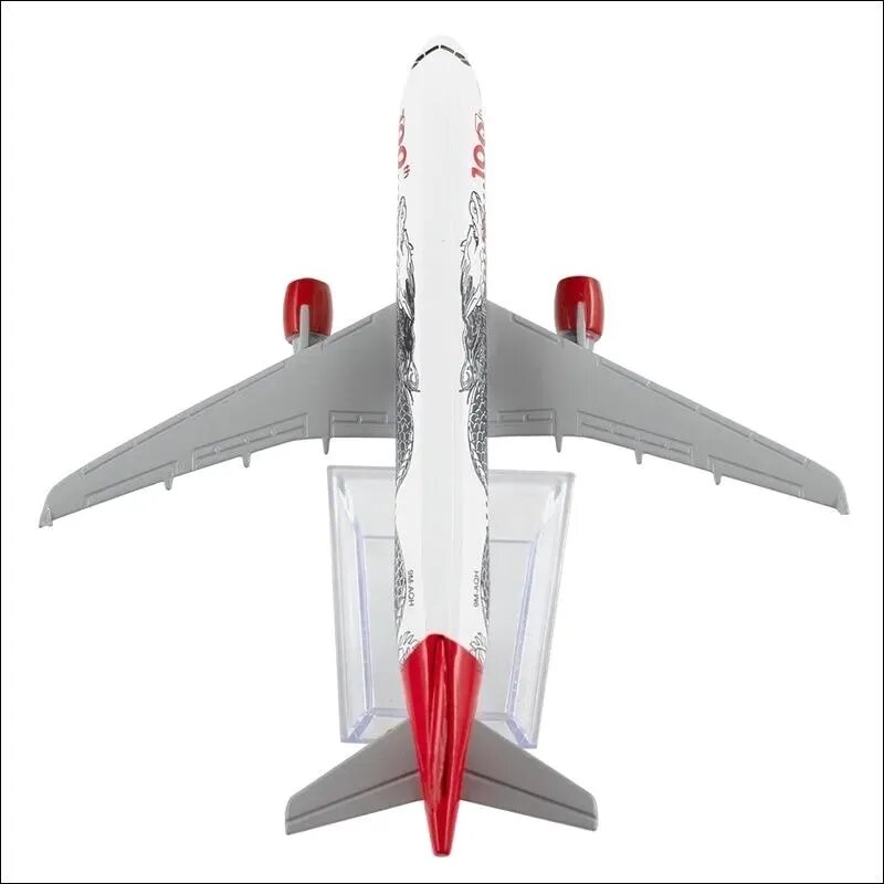 Сборная модель самолета AirAsia 1:400, металл, длина 16 см — фото 1