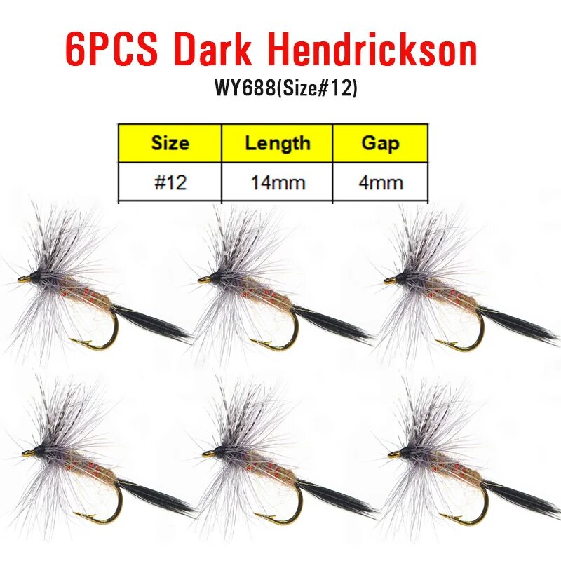 Vtwins Blue Wing Olive Hendrickson Муха для рыбалки #12 14 16 18