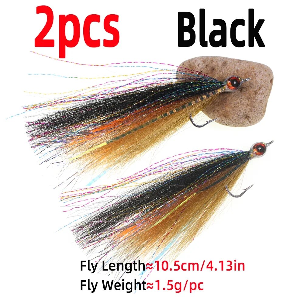 Wifreo Мушки для рыбалки Clouser Minnow 2 шт./4 шт.
