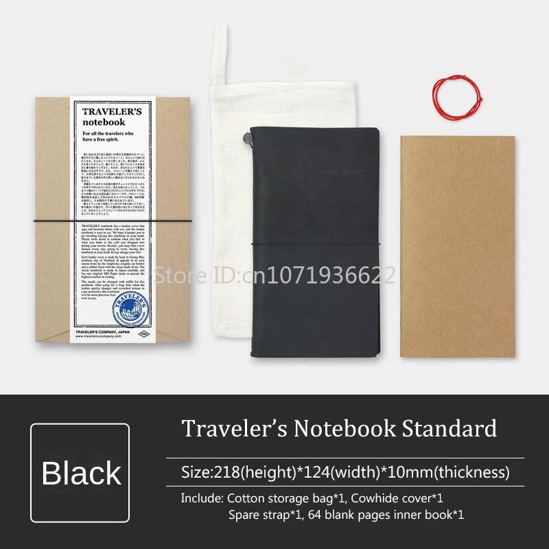 Оригинальный блокнот Midori TRAVELER'S TN из воловьей кожи