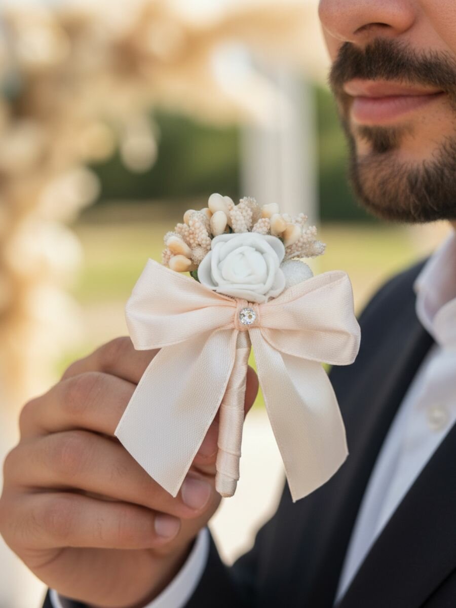 Бутоньерка для жениха или свидетеля
