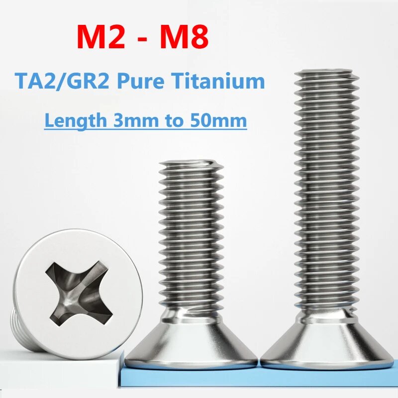 Титановые крестовые винты с потайной головкой M2-M8 3-50мм M4x10mm (5pcs)