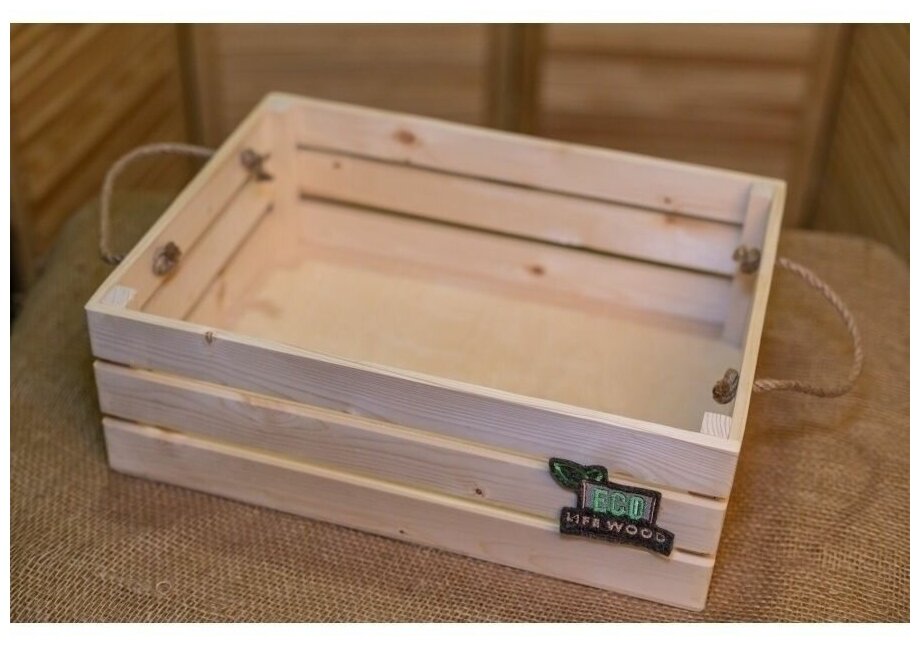 Ящик деревянный для овощей, хранения, балкона, кухни, 35х25х14 см.