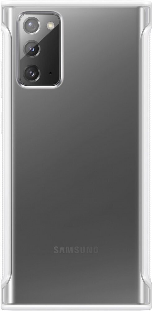 Чехол-накладка Samsung Note 20 EF-GN980CWEGRU прозрачный/ белый