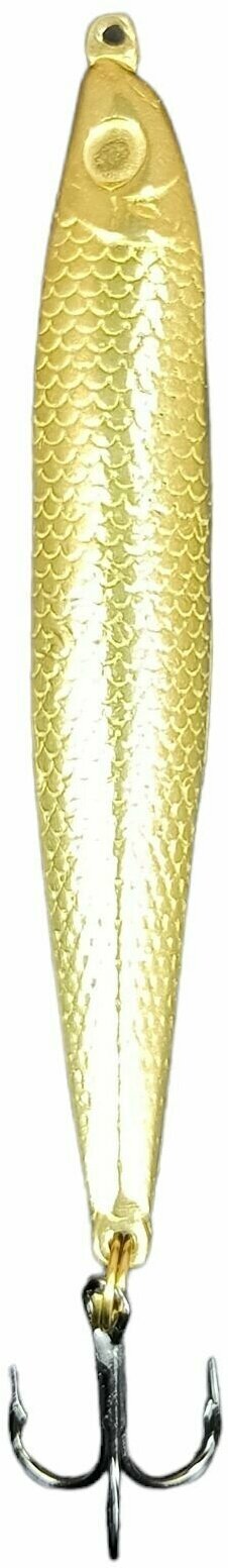 Блесна 'Golden River' - Арапайма чешуя (пилькер), 28 грамм, 78 мм, золотой
