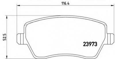 Колодки тормозные дисковые передн NISSAN: MICRA C+C (K12) 05-, MICRA III (K12) 03-10 , NOTE (E11) 06- RENAULT: CLIO GRANDTOUR (KR0/1_) 08-, CLIO III Brembo P68033