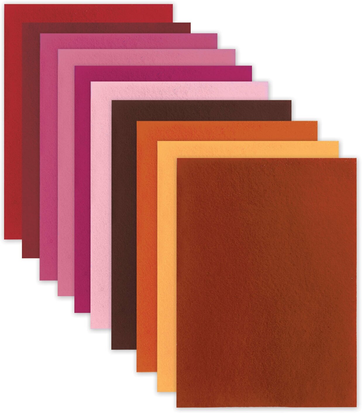 Упаковка 5 шт. Цветной фетр мягкий А4, 1 мм, 10 листов, 10 цветов, плотность 160 г/м2, Солнечный, остров сокровищ, 660653