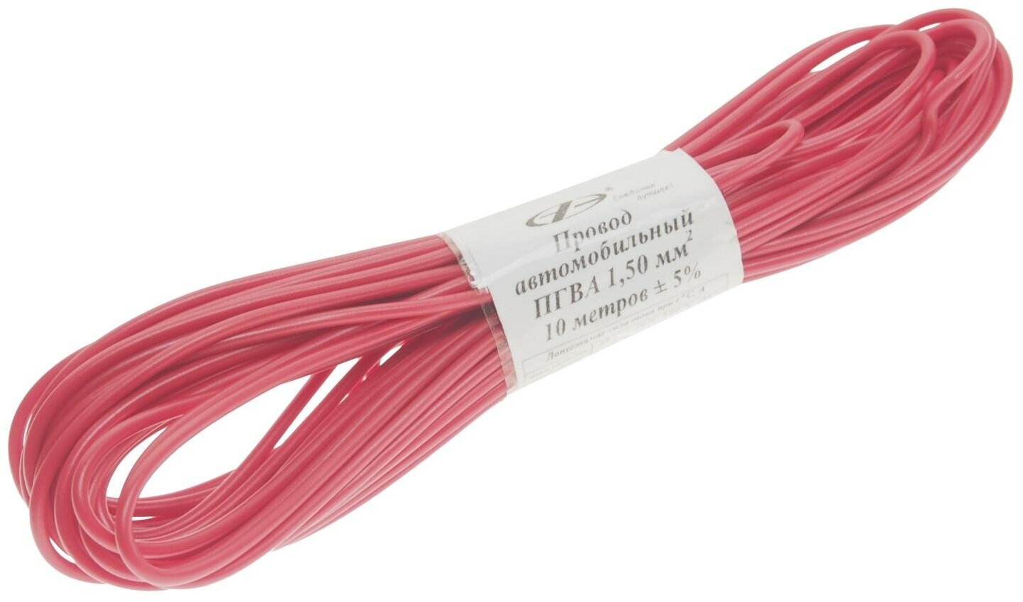 Провод монтажный ПГВА 10м ( 1.5 кв. мм) красный аэнк