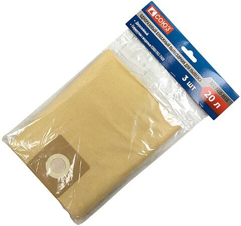 Мешки бумажные 3 шт, 20 л, для пылесоса ПСС-7420 СОЮЗ ПСС-7420-883Б