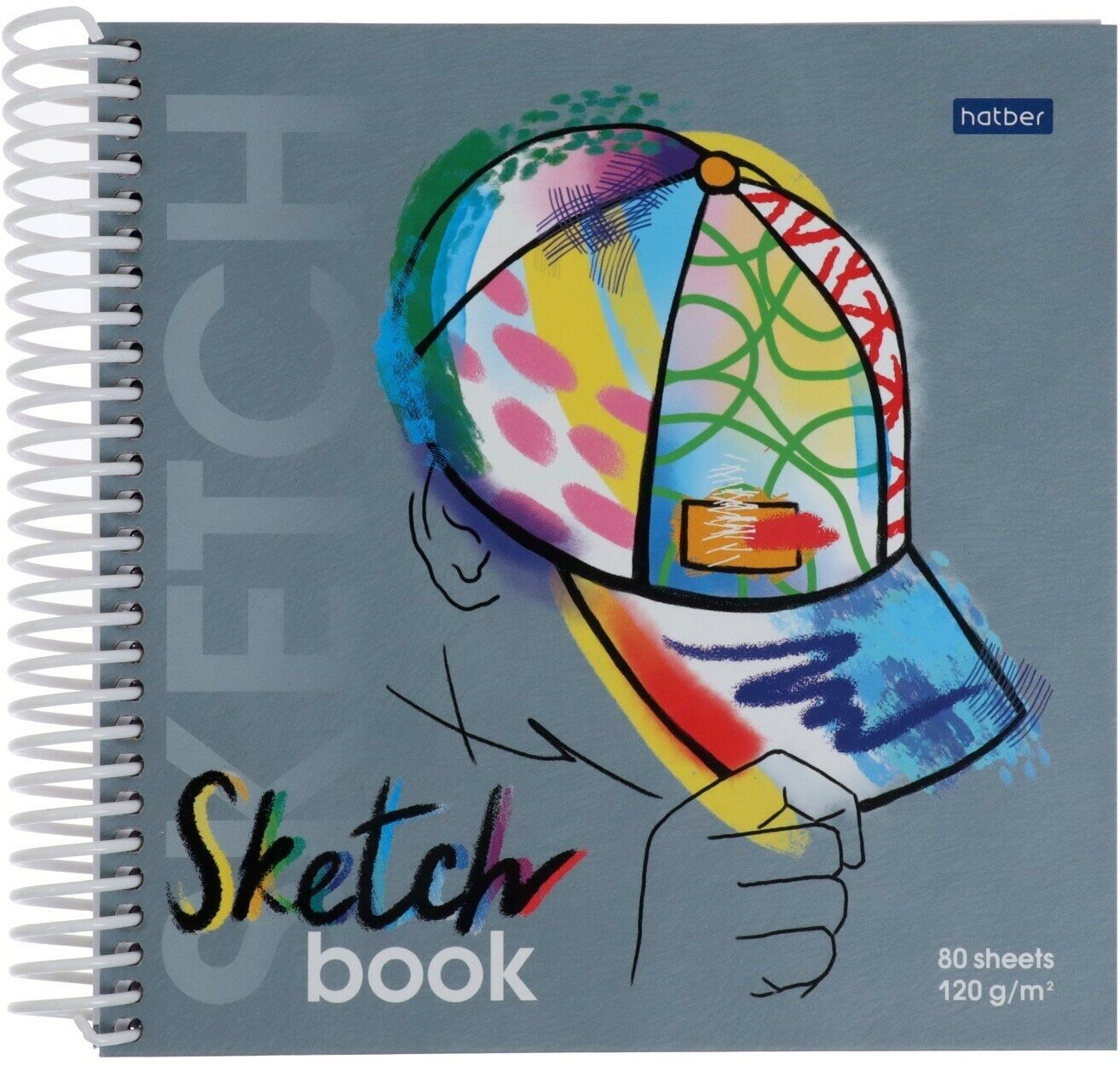 Скетчбук Hatber "Premium", A5, 80 л, гладкий, 120г/м², 170x170 мм